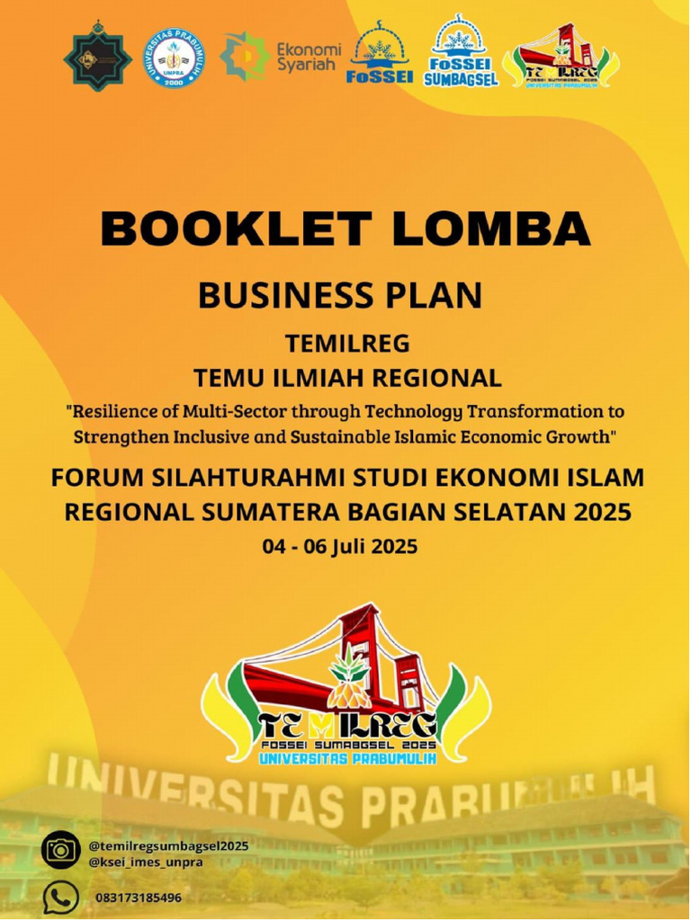 Booklet Lomba Business Plan Temilreg 2025 Terbaru (Rev | PDF