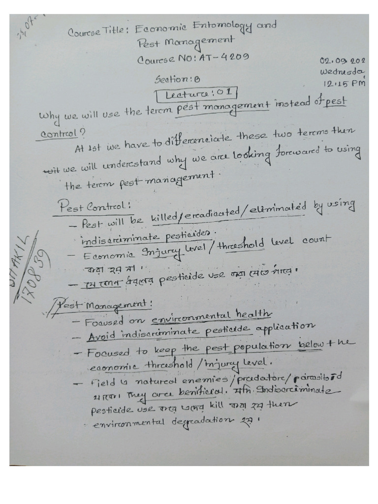 Entomology Note (SD) | PDF