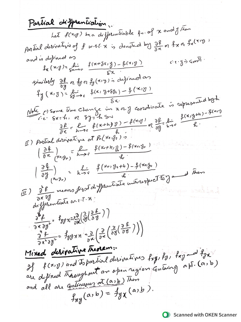 Partial Derivative | PDF