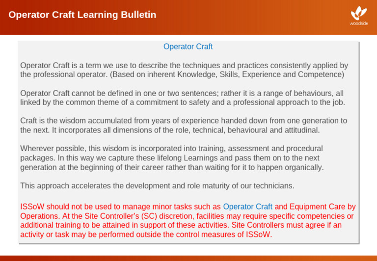 Operator Craft - Description | PDF | Cognition