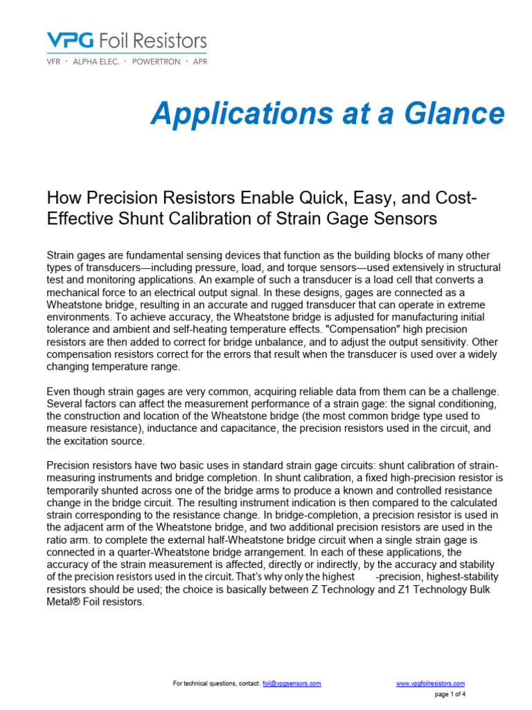 How Precision Resistors Enable Quick Easy and Cost Effective Shunt ...