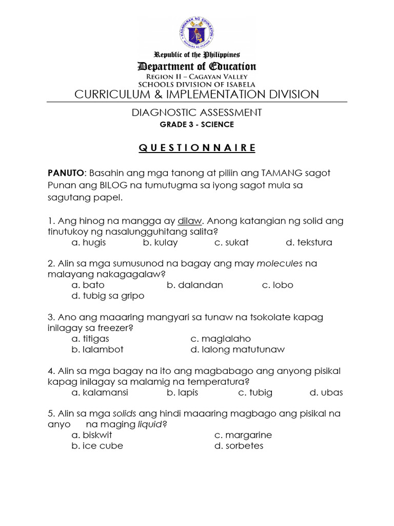 Grade 3 Science | PDF