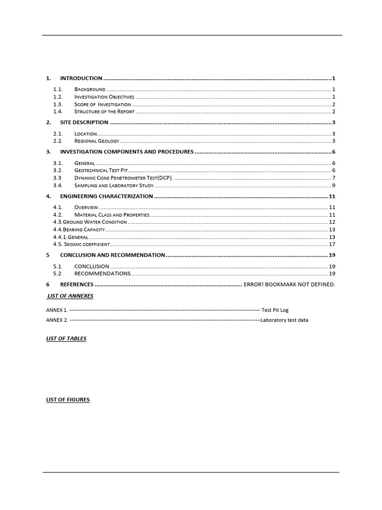 AACRA Geotechnical Investigation Report | PDF | Geotechnical Engineering | Earth Sciences