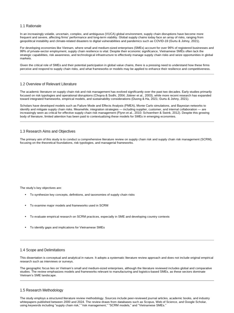 Evaluating Sources Literature Review Template | PDF | Risk | Supply Chain
