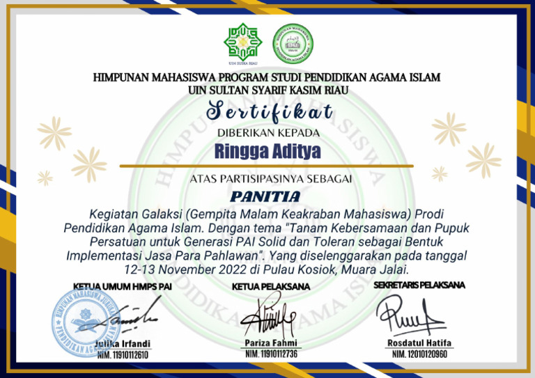 Sertifikat Ringga Aditya | PDF
