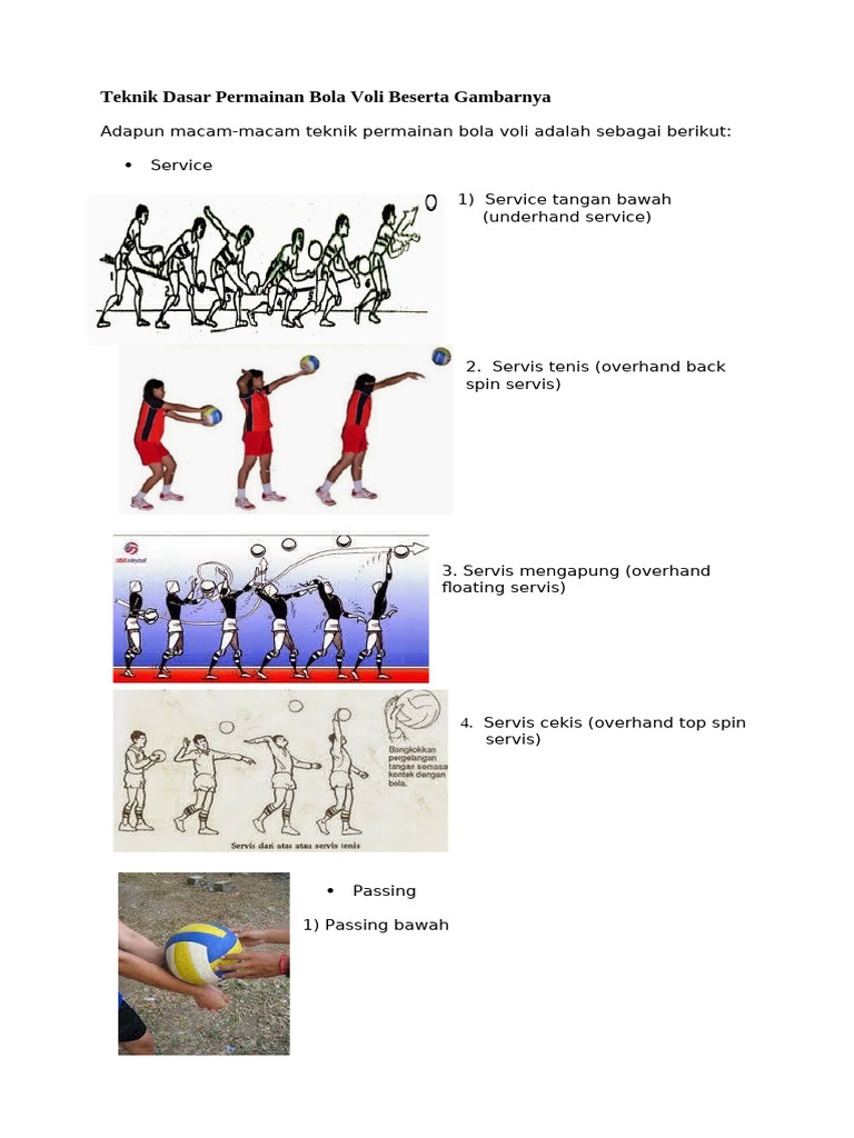 GAMBAR Teknik Dasar Permainan Bola Voli | PDF