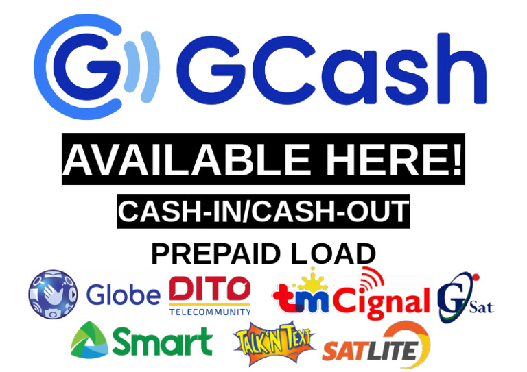 Gcash Available - Display - A4 | PDF
