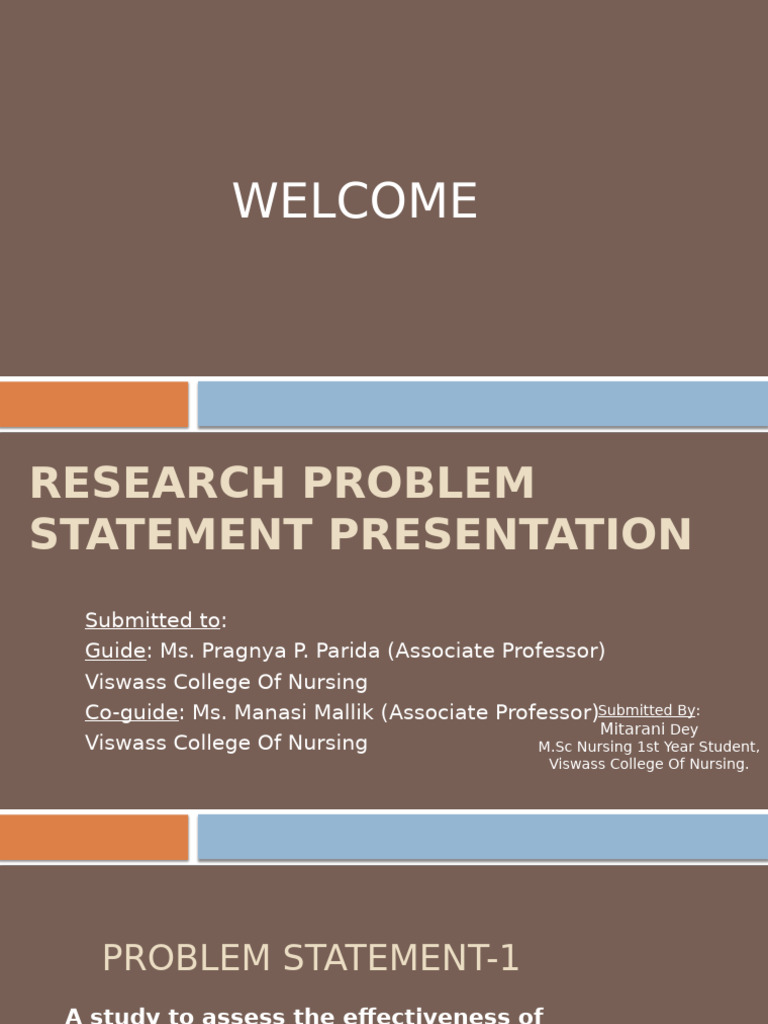 Research Problem Statement Presentation-Mitarani | PDF