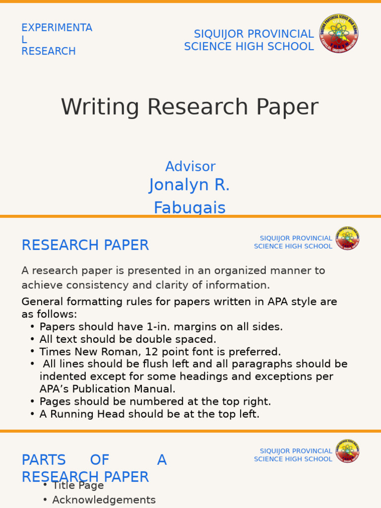 Writing Research Paper | PDF | Science | Abstract (Summary)