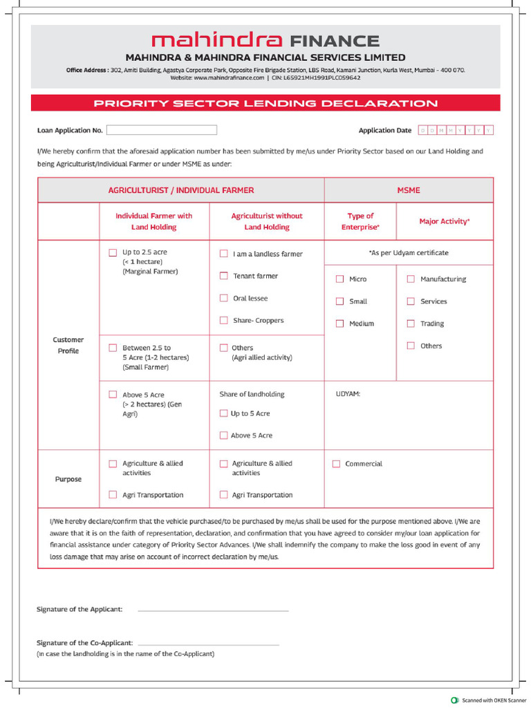 PSL Declaration Form Updated | PDF
