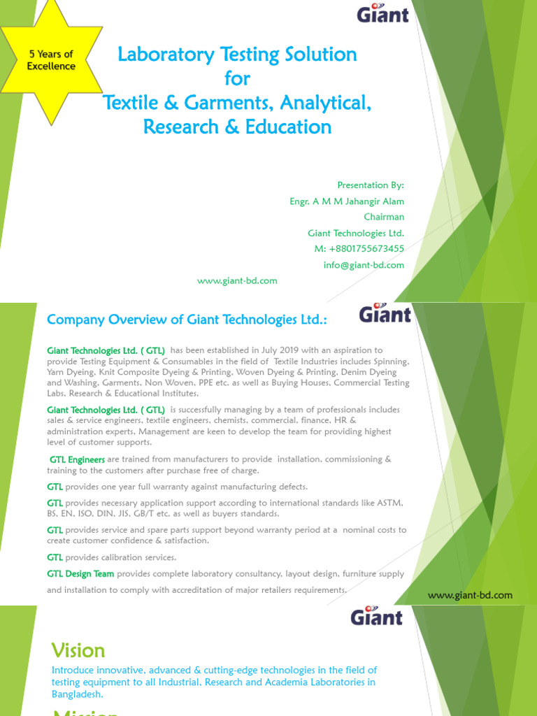 Textile Testing Solutions by Giant Technologies | PDF | Textiles | Knitting
