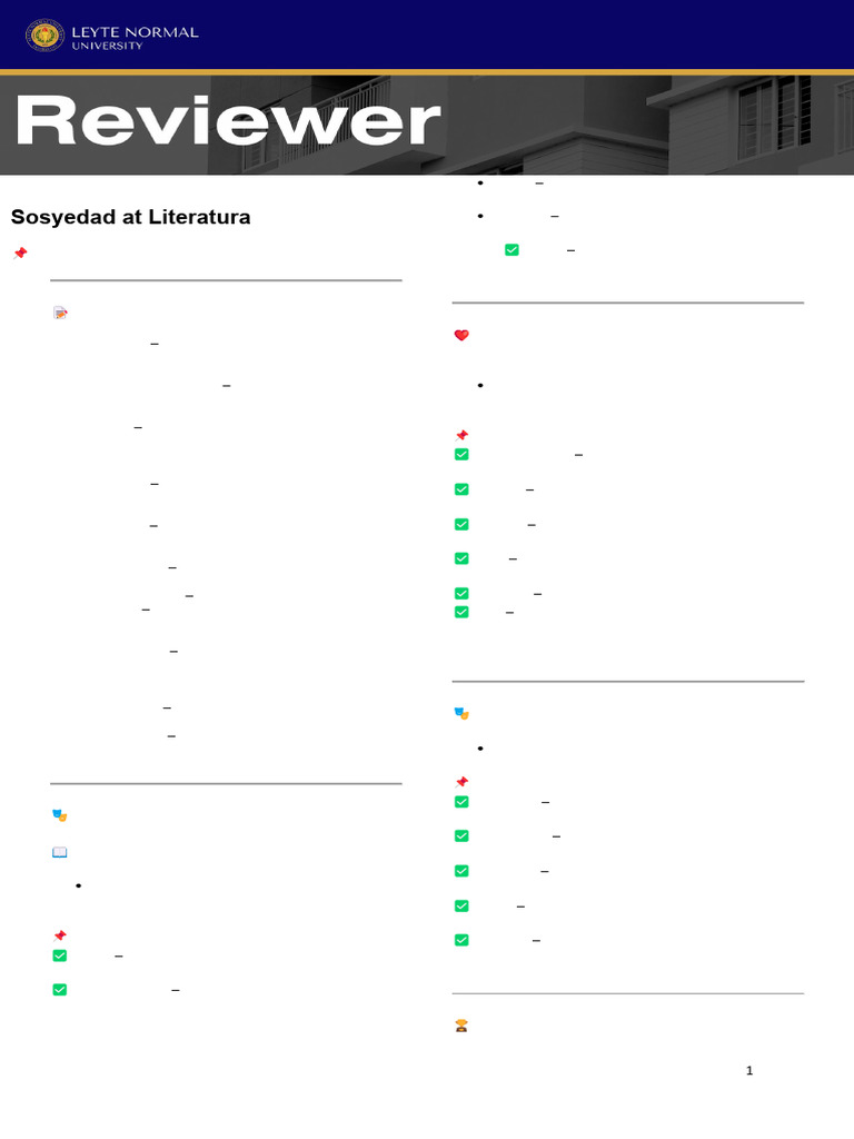 Soslit Reviewer | PDF