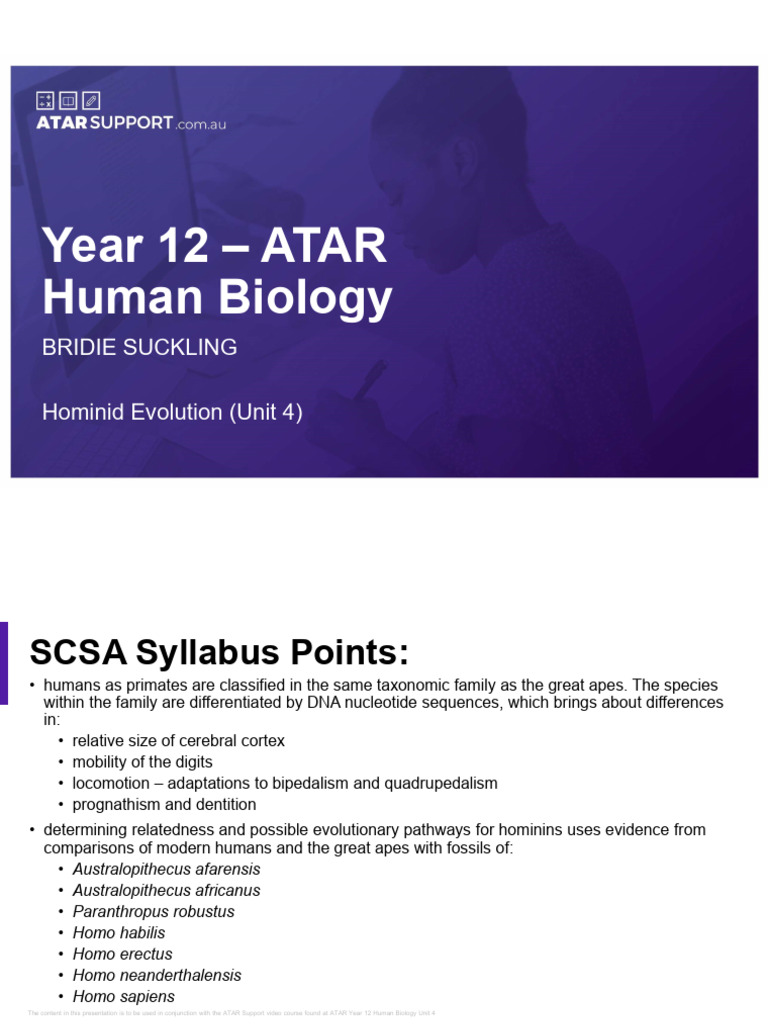 ATHBY Hominidae Evolution 1 | PDF | Homo | Bipedalism