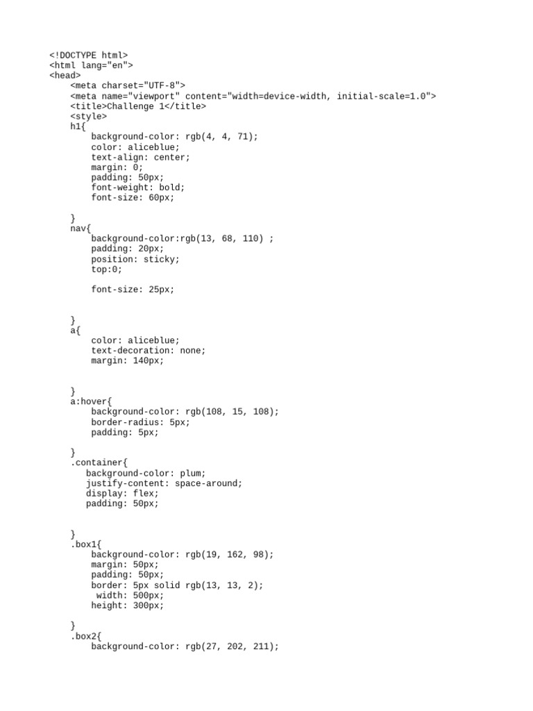 Flexbox Program | PDF
