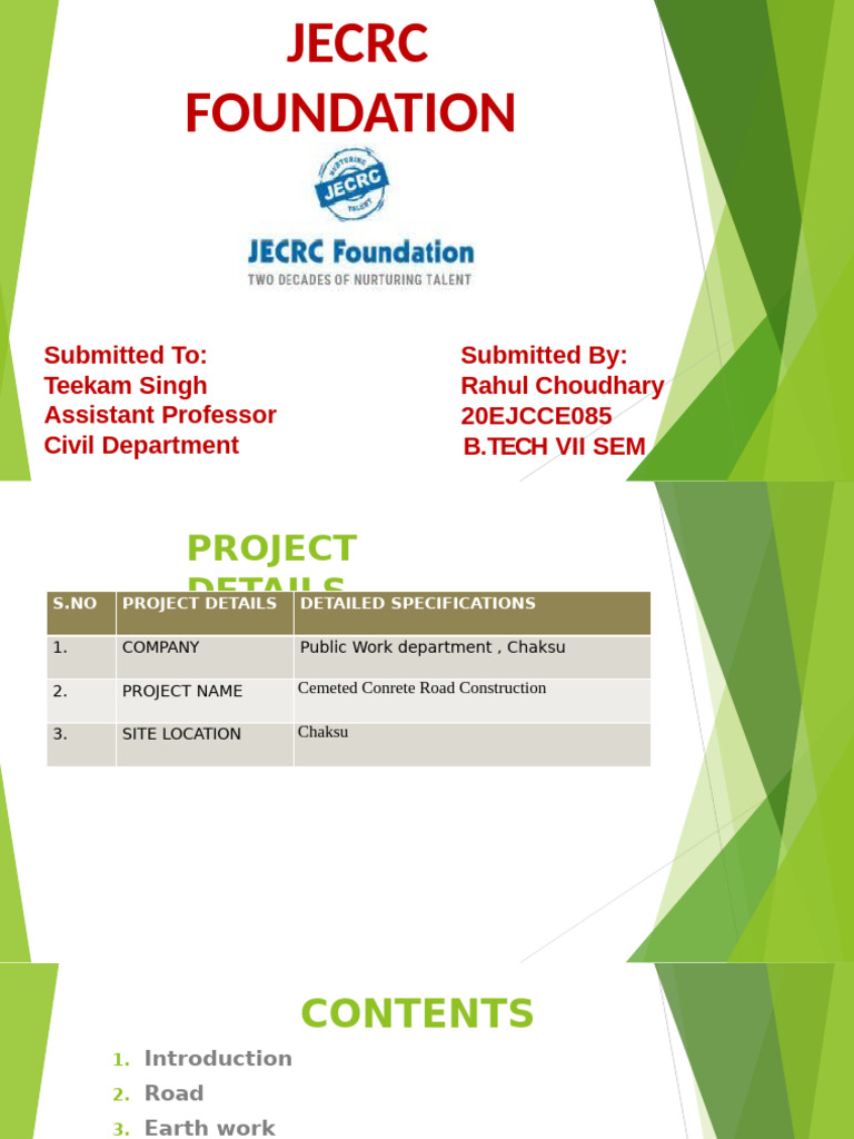 Road Construction Project Overview | PDF | Road Surface | Road