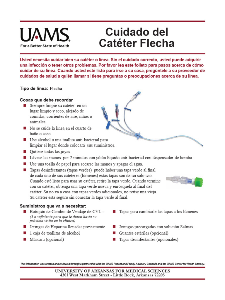Cuidado del Catéter Venoso Central | PDF | Equipo medico