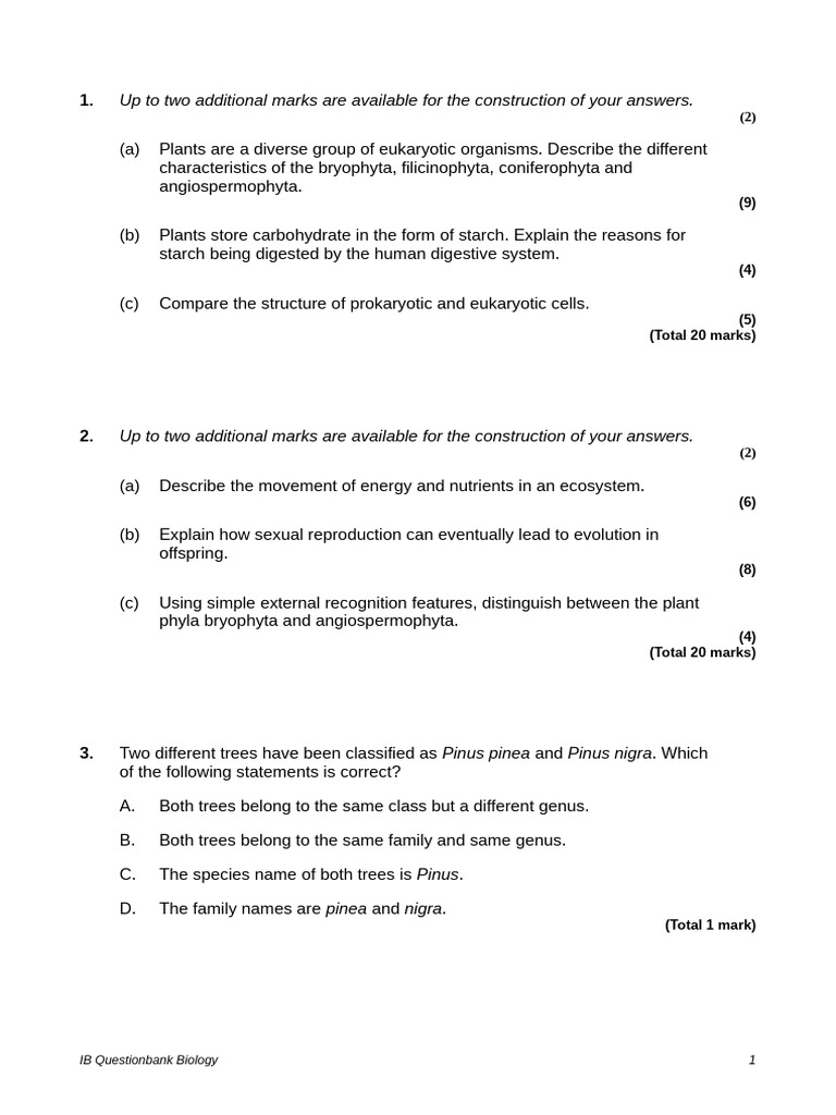 Plant and Animal Classification Guide | PDF | Organisms | Biology