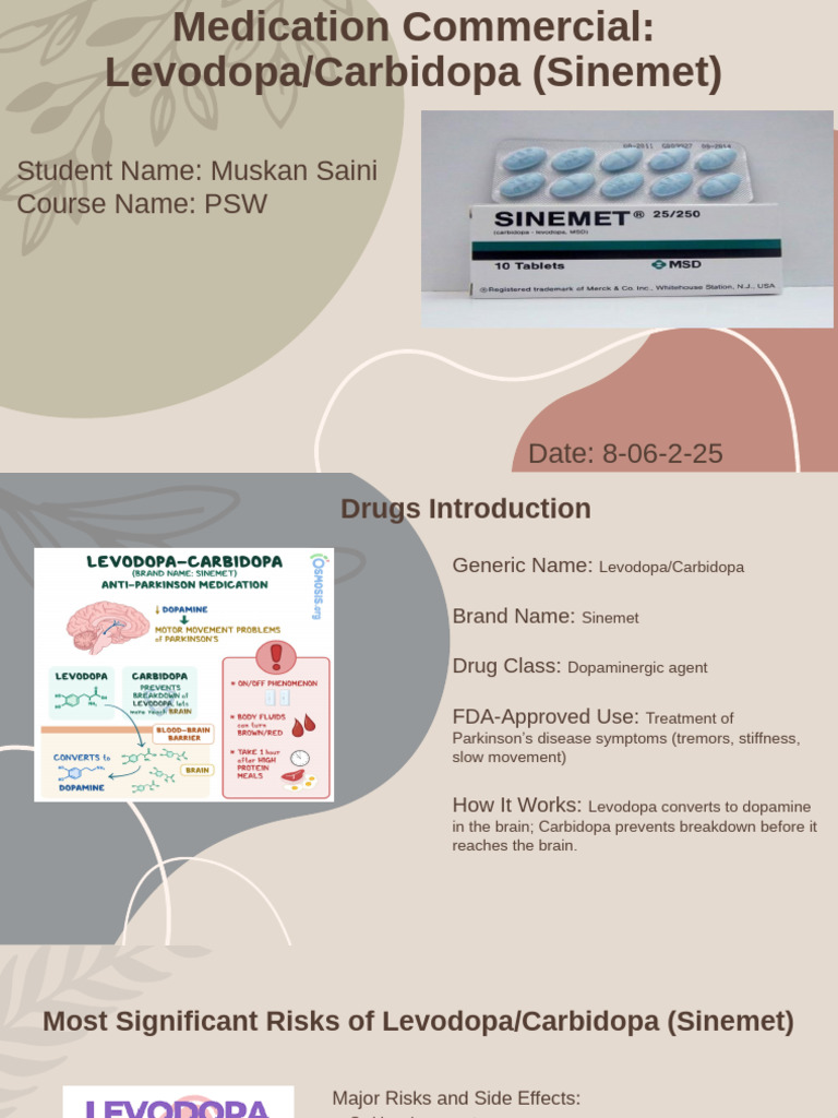 Levodopa/Carbidopa: Parkinson's Treatment Guide | PDF | Drugs Acting On ...