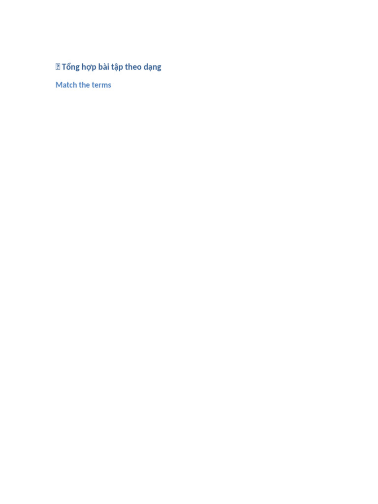 Tong Hop Theo Dang Bai | PDF