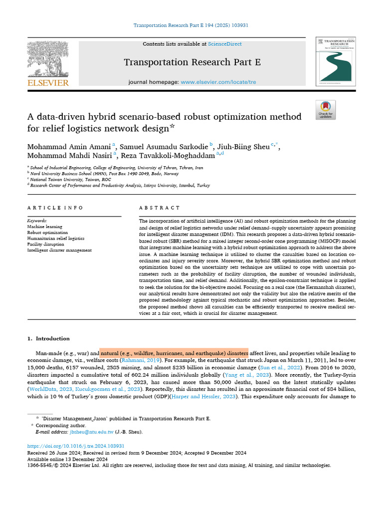 A Data-Driven Hybrid Scenario-Based Robust Optimization Method | PDF ...