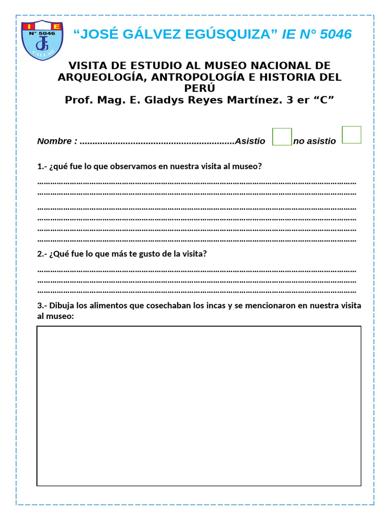 Visita al Museo Nacional de Perú | PDF