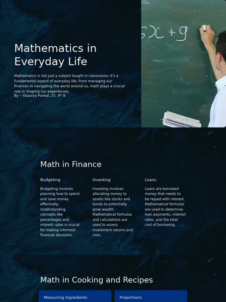 Mathematics in Everyday Life | PDF | Mathematics | Artificial Intelligence