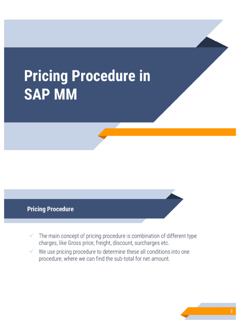 Pricing Procedure | PDF