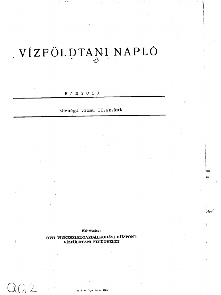 IV VFN Panyola - 2. Sz. Kút - (K-10 A) (Kérsemjénben Van) | PDF