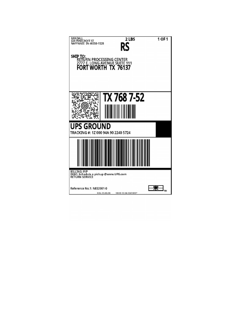 Trade in Return Label | PDF