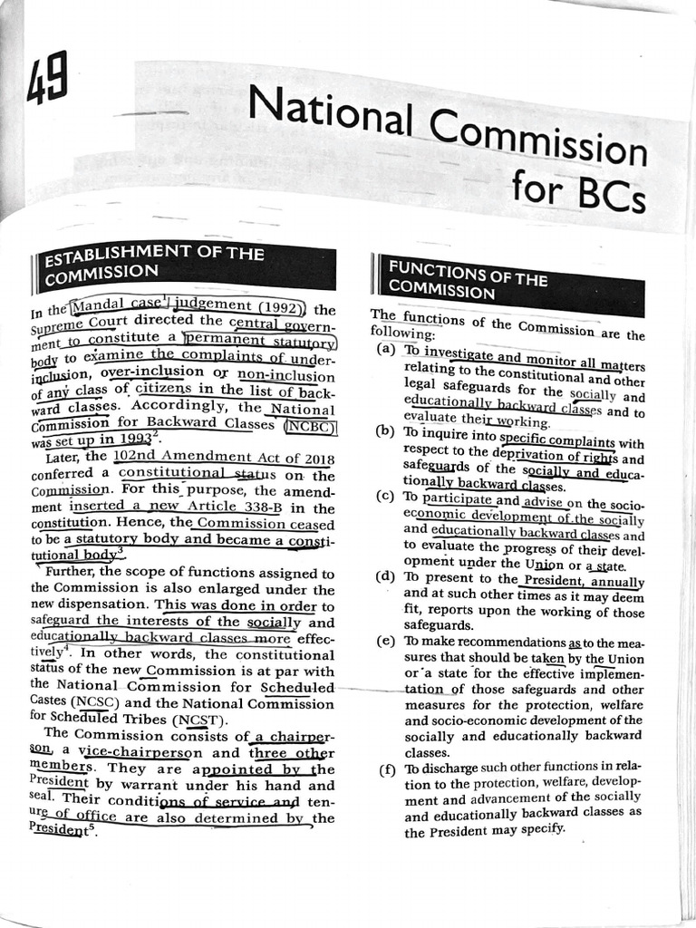 National Commission for Backward Classes | PDF | Caste