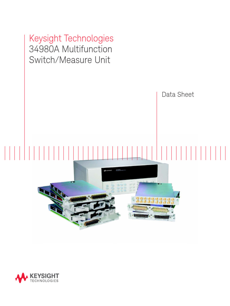 Keysight 3490a Datasheet | PDF | Relay | Switch