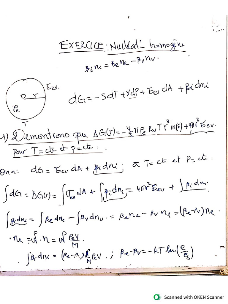 TD Physique Des Nuages Exo1 | PDF