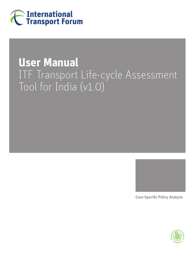ITF Transport Life-Cycle Assessment Tool | PDF | Life Cycle Assessment