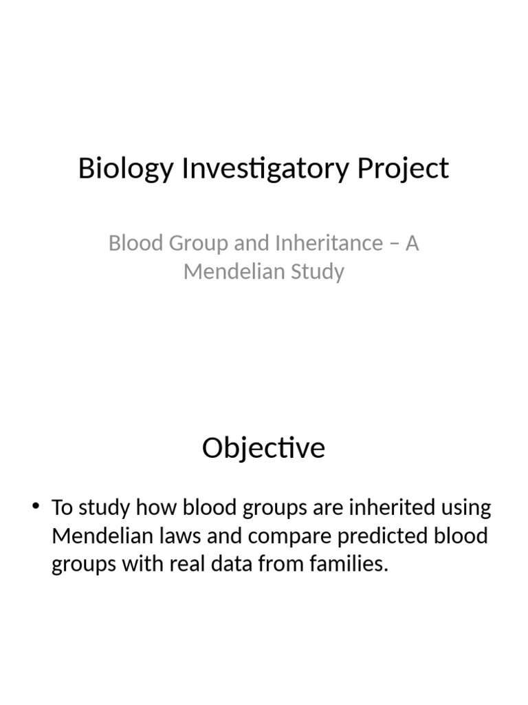 Mendelian Inheritance of Blood Groups | PDF