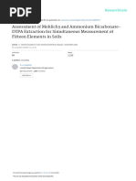 Mehlich 3 Soil Nutrient Extraction | PDF | Filtration | Spectrophotometry
