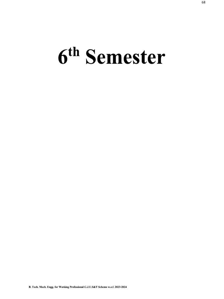 6th Sem Syllabus | PDF