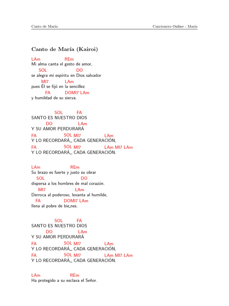 Canto de María | PDF