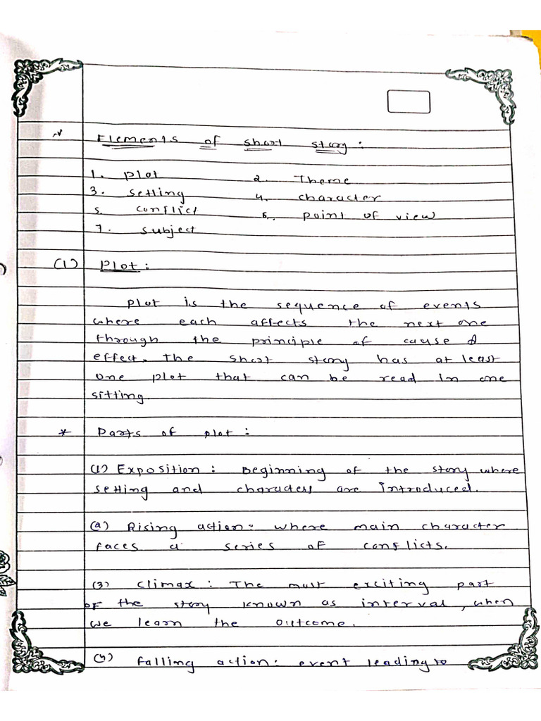 Elements of Short Story & Drama & One Act Play | PDF