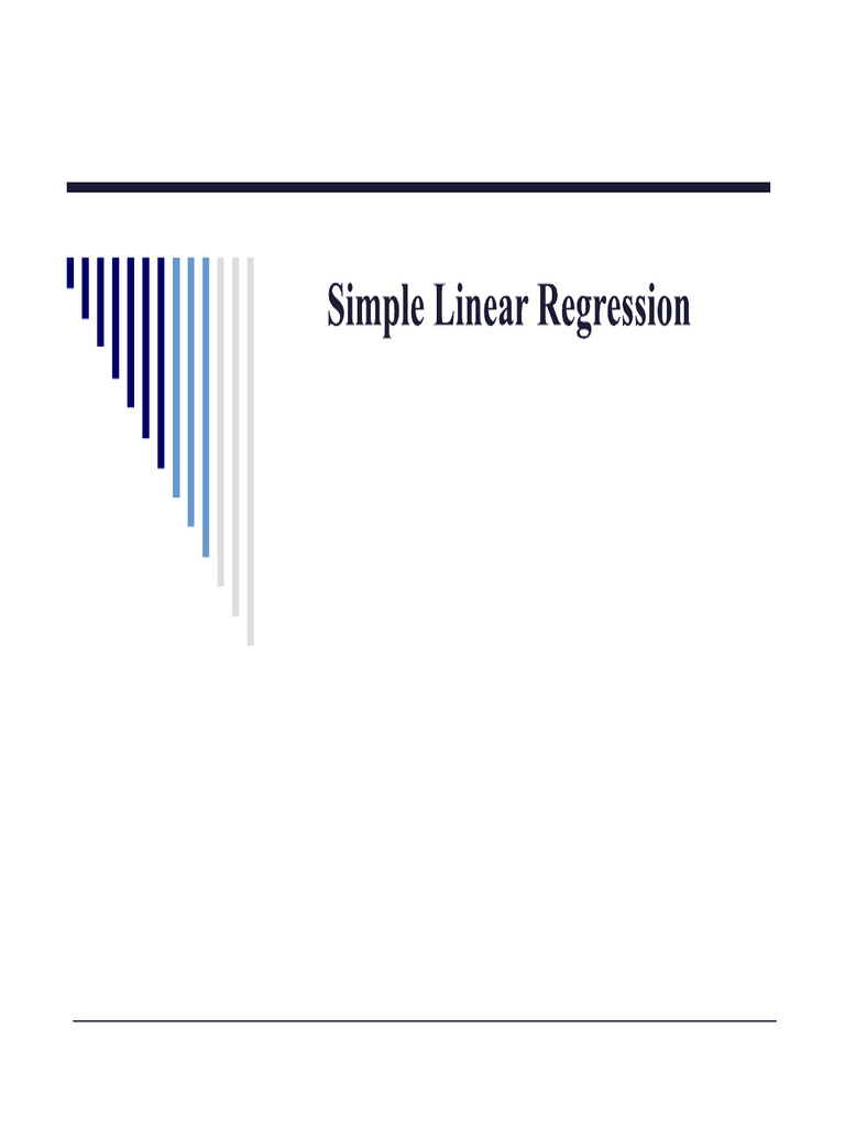 Part 9 Simple Linear Regression - 1 | PDF