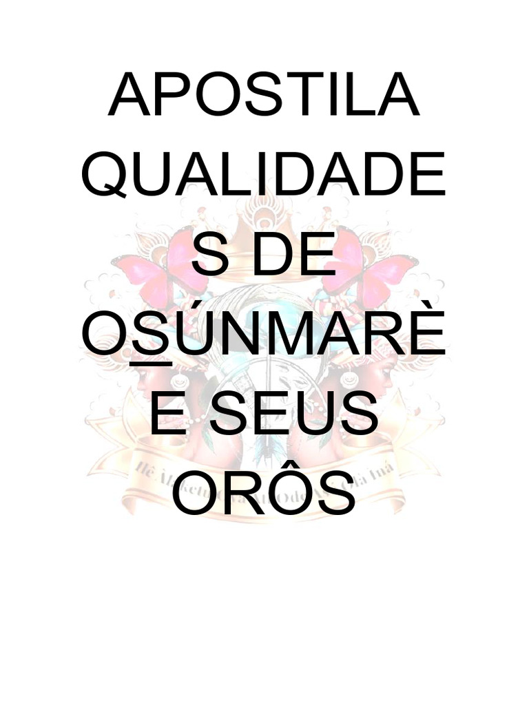 Rituais e Montagens de Osunmarè | PDF