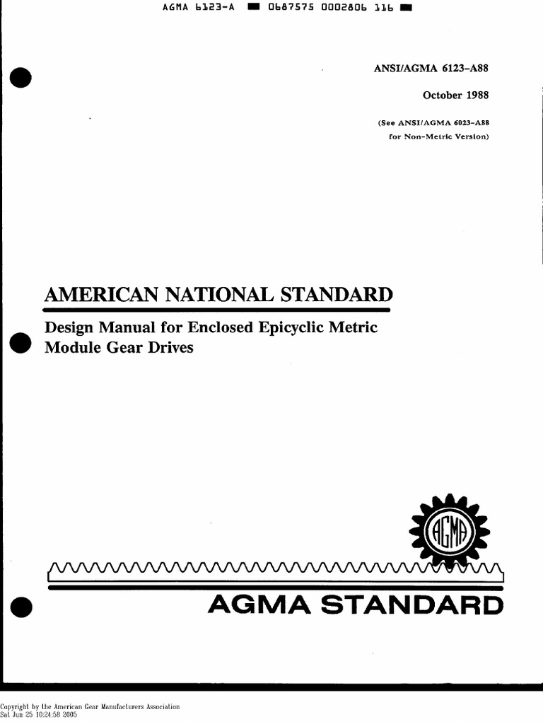 Agma 6123-A99 | PDF