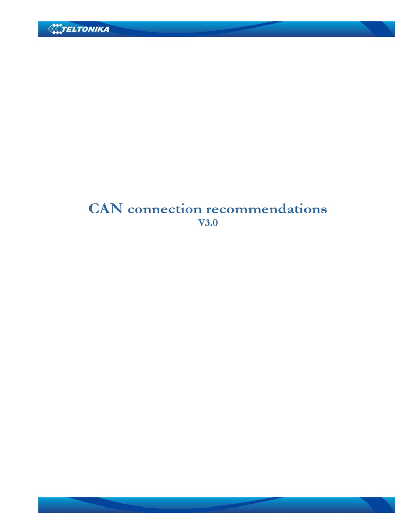 CAN Connection Recommendations v3.0 | PDF | Electrical Connector ...