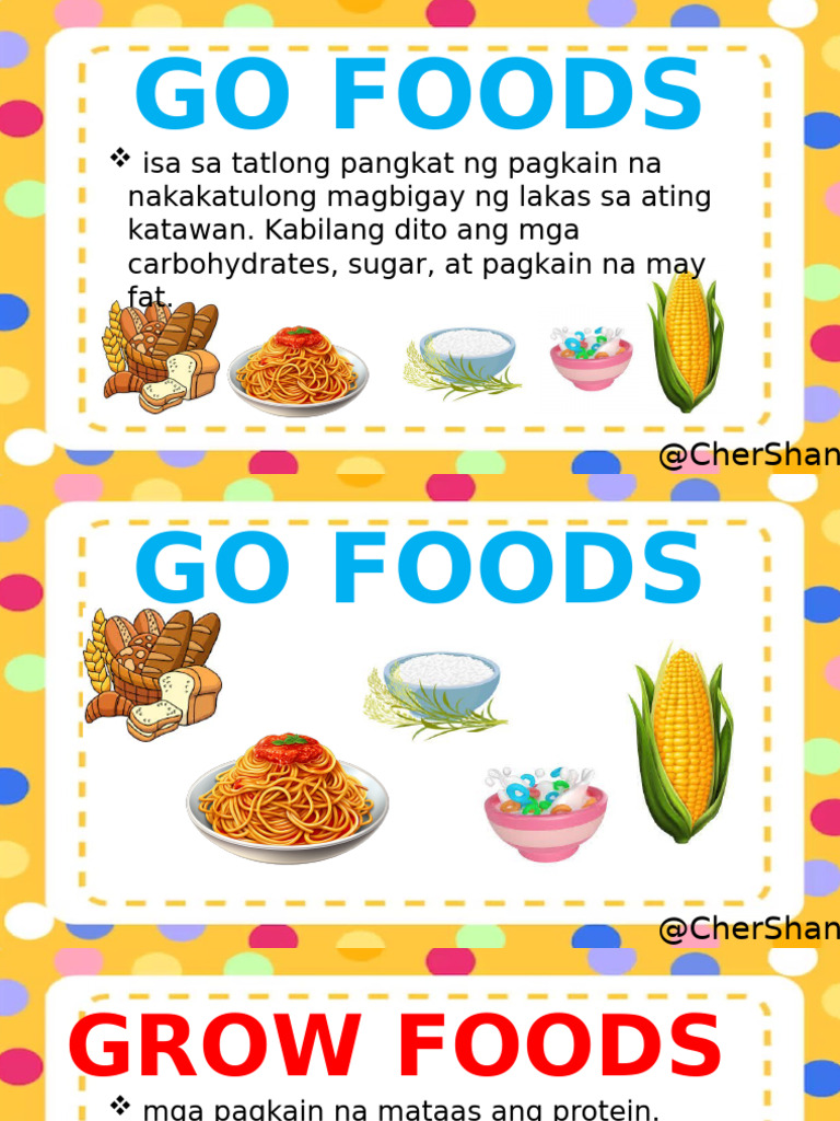 Go, Grow, Glow Foods | PDF