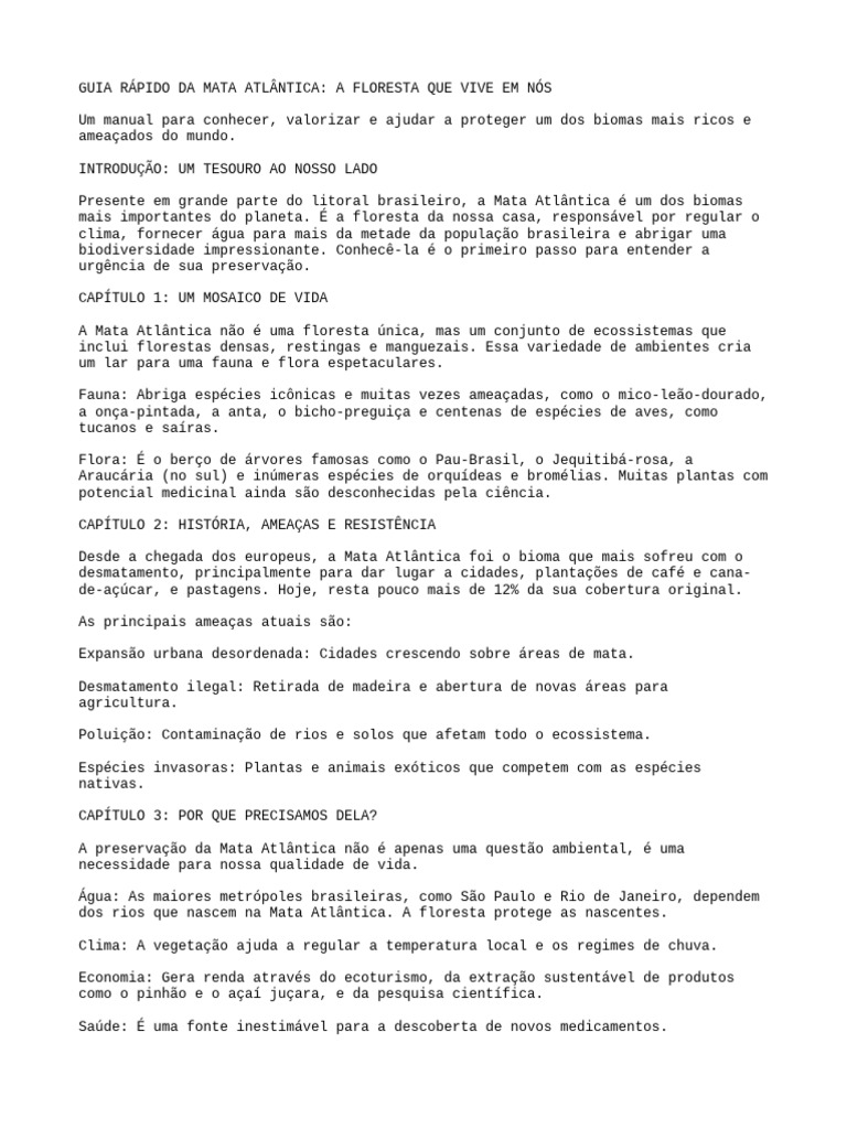 Guia Rápido Da Mata Atlântica A Flo | PDF | Florestas | Desmatamento