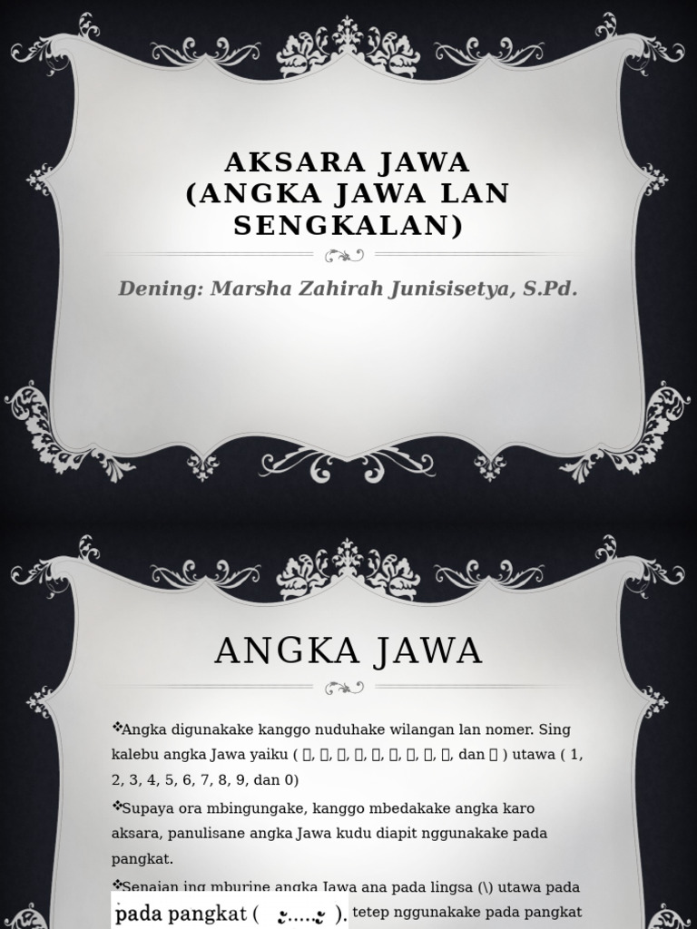 Aksara Angka dan Sengkalan Jawa | PDF