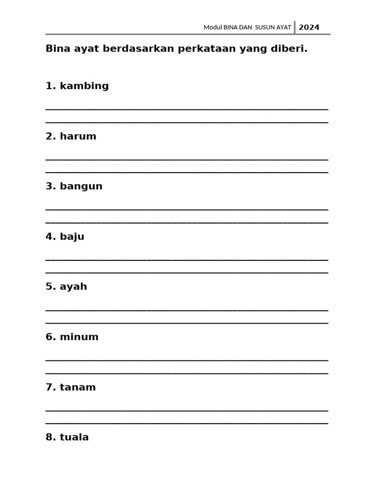 Modul Bina dan Susun Ayat 2024 | PDF