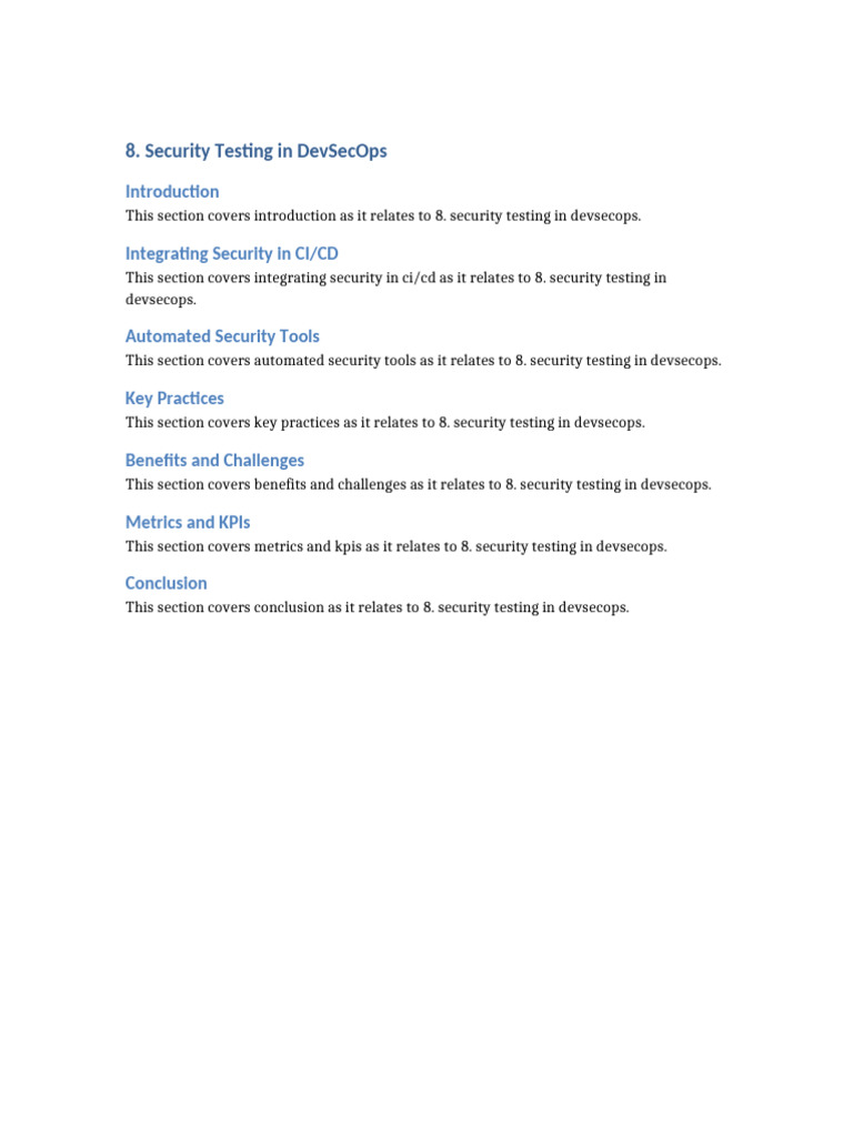 Security Testing in DevSecOps | PDF
