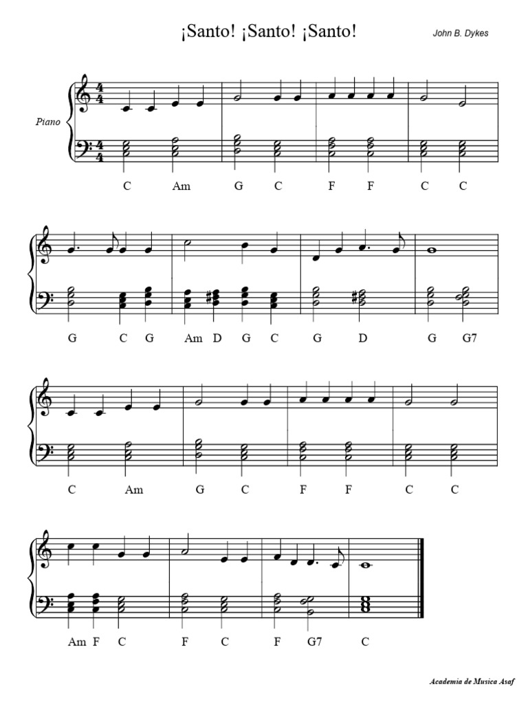 Santo! Piano Sheet Music | PDF