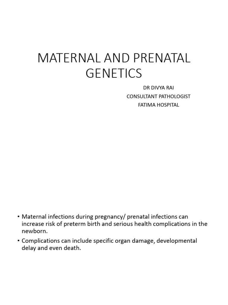 Maternal and Prenatal Genetics Insights | PDF | Allergy | Allergen