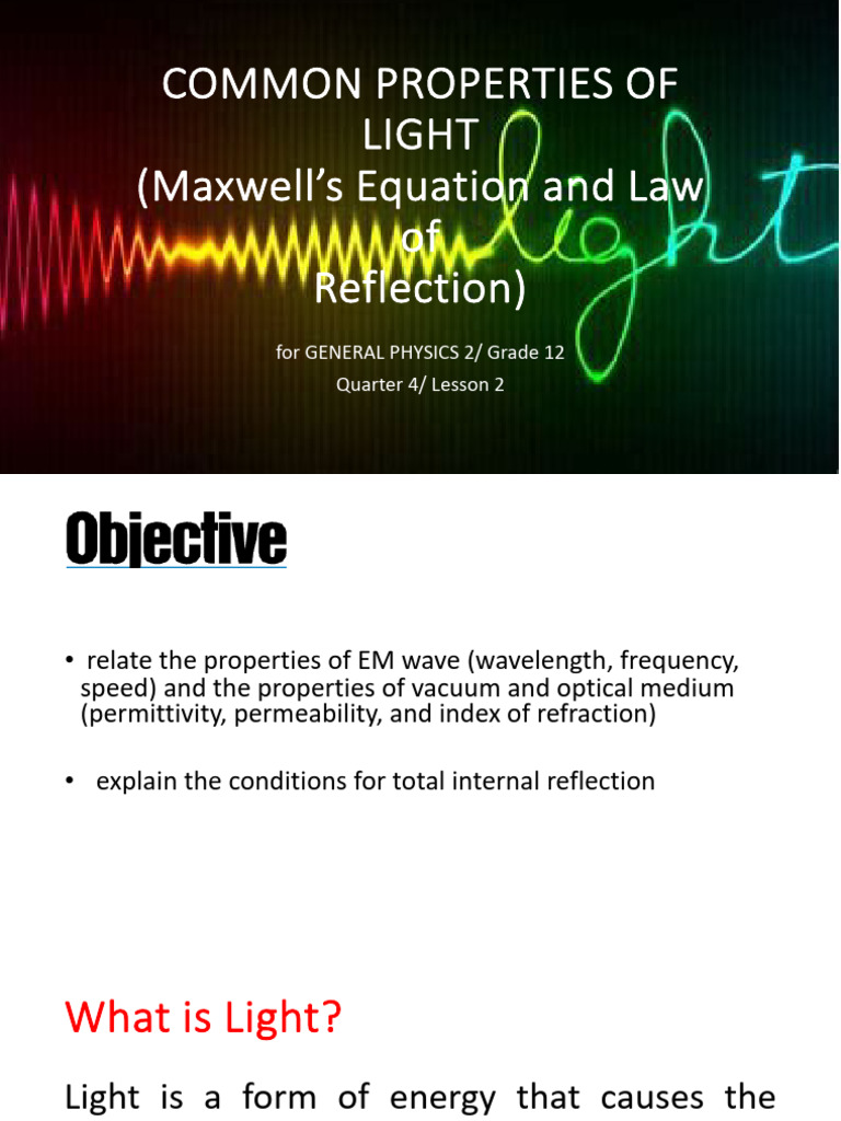 Properties of Electromagnetic Waves | PDF | Waves | Electromagnetic ...